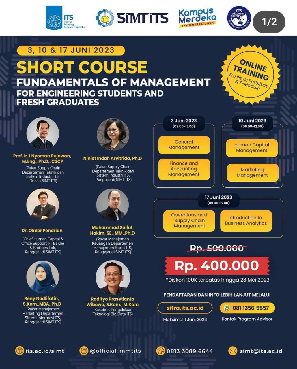 Semua Pelatihan & SITRA ITS